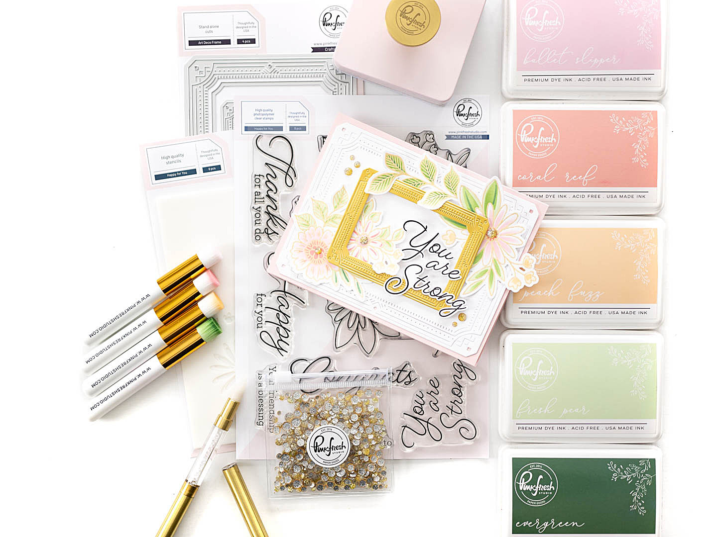 You Are Strong floral card - Lea Lawson Creates