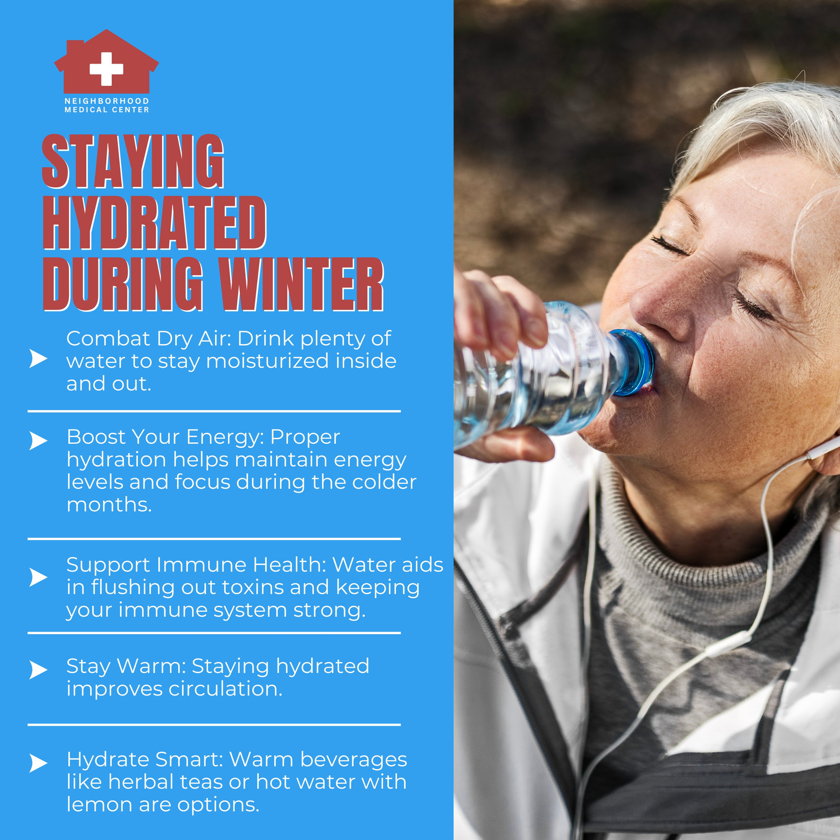 Winter Hydration Tips Neighborhood Medical Center in Dallas TX